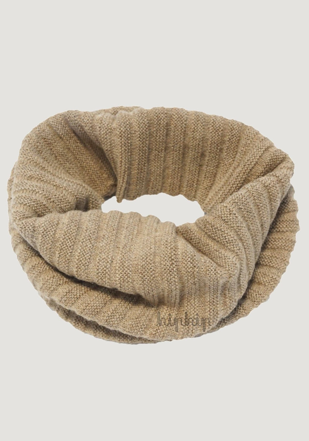 Fular circular adulți baby alpaca - Beige Melange | HipHip