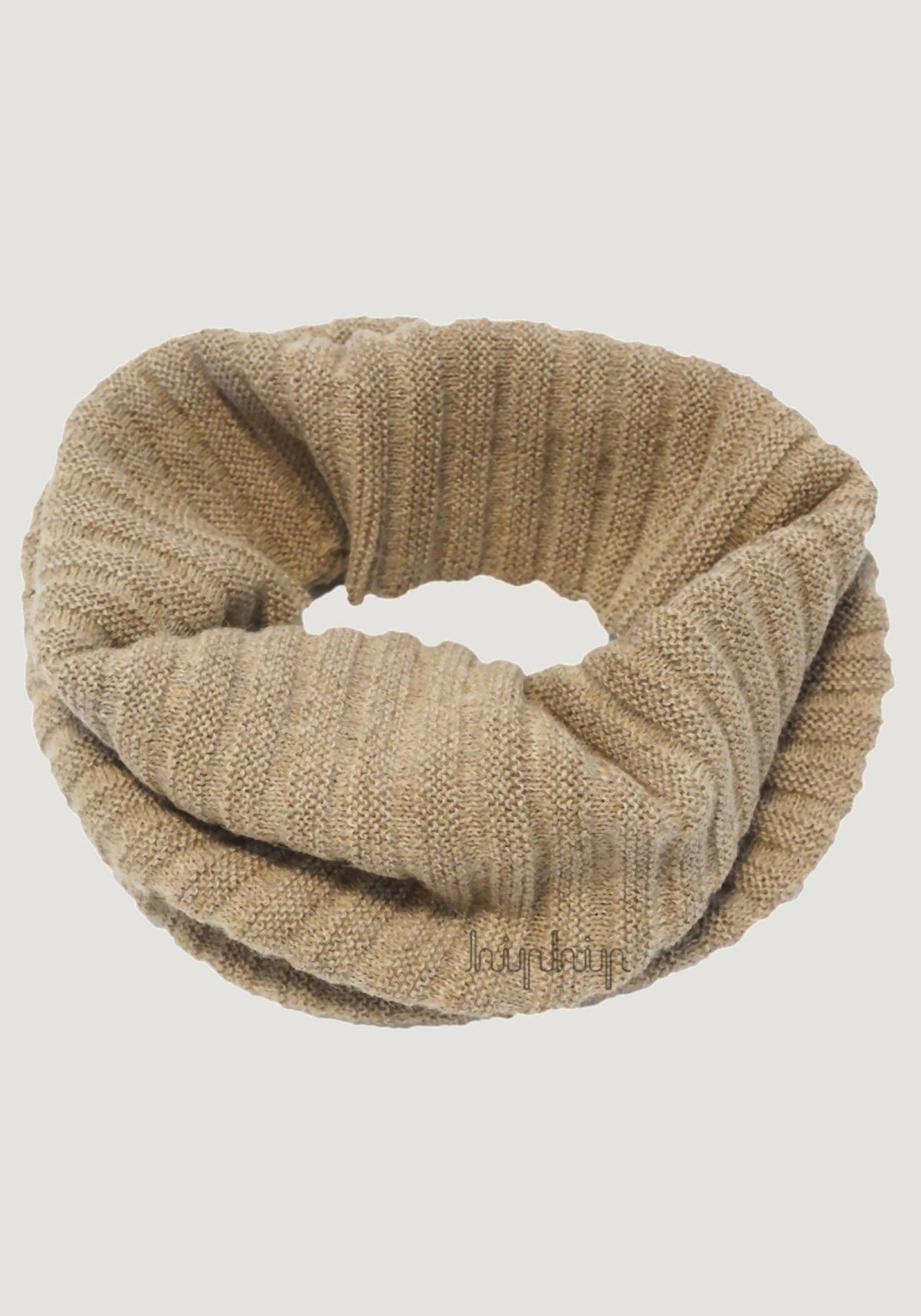 Fular circular adulți baby alpaca - Beige Melange | HipHip