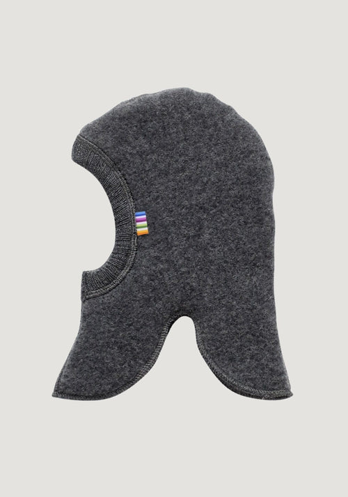 Cagulă dublată fleece din lână merinos - Dark Grey | HipHip