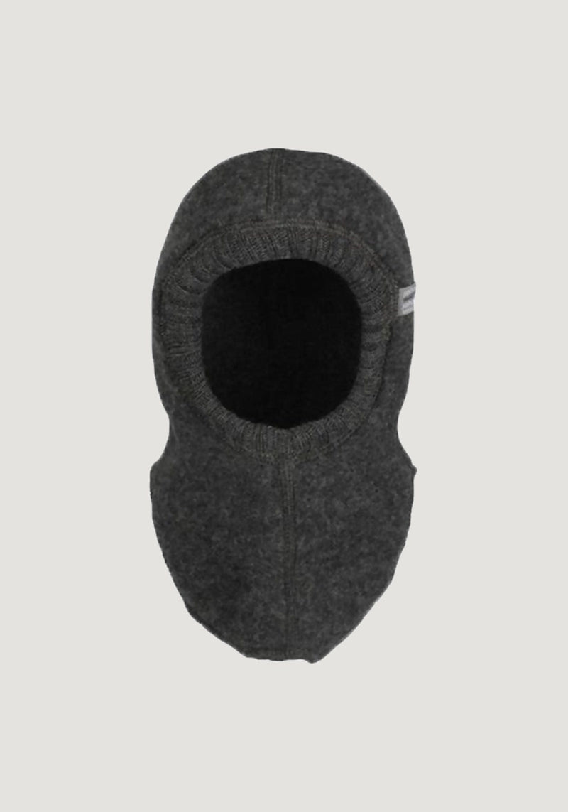 Cagulă dublată fleece din lână merinos - Dark Grey | HipHip